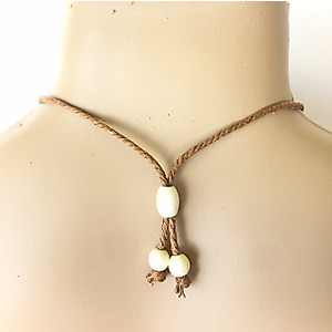 Hawaiian Heirloom Jewelry Black Hand Carved Design Fish Hook Necklace