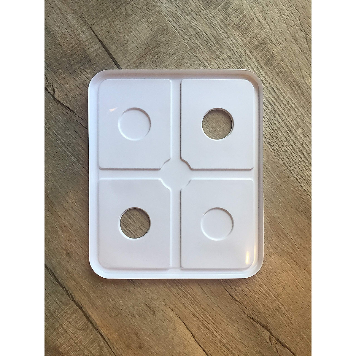 Dutch Bucket Lid, Hydroponic, 2 x 1-3/4" Holes, 12" x 10", White - 10 Pack