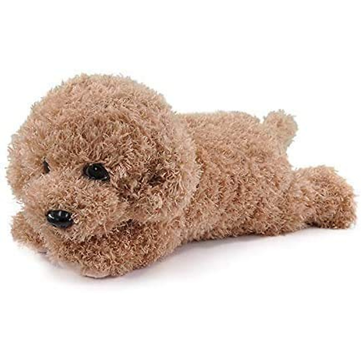 Moonovator - Stuffed Golden Doodle Dog Plush Animal Soft Toy, Cute, Cuddly, Gift for Kids and Those Who Love Plush Toys, 11 inches (Light Brown in Color)