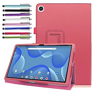 elitegadget Case for Onn 11" Tablet Pro (2023 Model 100110027) - Magnetic Slim Lightweight Folio PU Leather Folding Stand Cover Case for Onn 11 inch pro Tablet + 1 Random Stylus (Hot Pink)