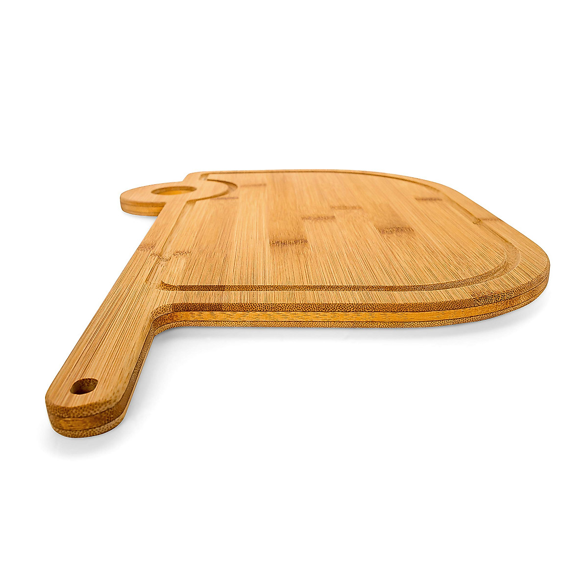 Camco Life is Better at The Campsite Retro RV Shaped Bamboo Wood Cutting Board for Food Prep-Doesn't Dull Knives, Resists Moisture (53089)