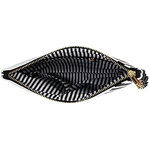 B BRENTANO Vegan Clutch Bag Pouch with Tassel Accent (Black)