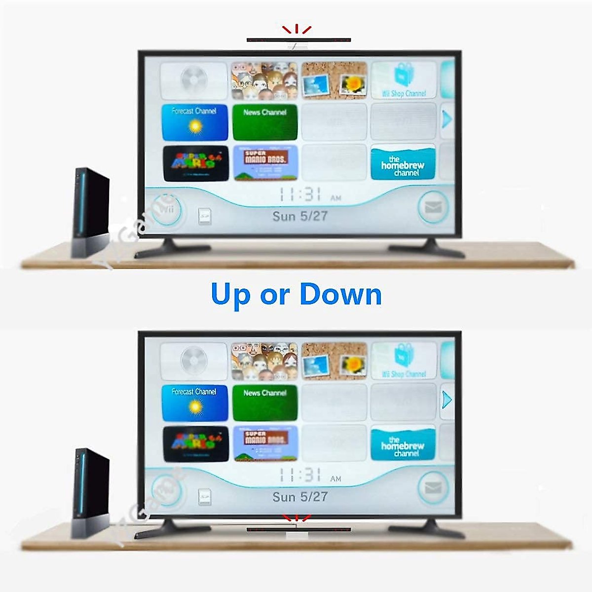 Replacement for Wii Sensor Bar Compatible with Wii U for Nintendo Wired Lnfrared Sensor Bar Wii Console Accessories