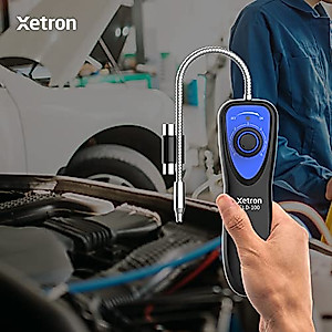 Xetron HVAC Refrigerant Leak Detector with UV LED,Automotive AC [R134A R410A R22 R1234YF] Freon Sniff Halogen Gas Leak Detector, 6 Adjustable Sensitivity, CFCs HCFCs HFCs HFOs CLD-100UV
