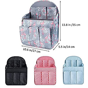 HOYOFO Backpack Organizer Insert Big Bag Divider for Rucksack Purse Lightweight Nylon Shoulder Bag Organiser Insert, Black(Large)