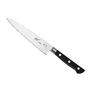 Mercer Culinary MX3 Premium San Mai VG-10 Steel Core Blade Petty Knife, 150mm 6 Inch,Black