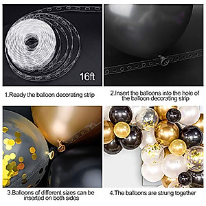 Kauayurk 50th Birthday Banner Backdrop with Balloon Garland Arch Decorations - Gold Extra Large Cheers to 50 Years Birthday Party Photo Booth Background and Balloon Garland Supplies