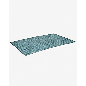Durrie India Area Rugs for Bedroom Living Room Rug Durrie 6' x 4' Ft Handmade Boho Braided Jute & Cotton Area Rug - Blue