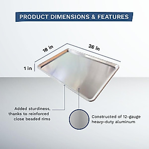 Cenpro 31H-005 Full-Size, Extra Heavy Duty Sheet Pan, 12 Gauge Construction, 18"x26"