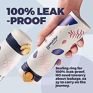 JASSY Stainless Steel Vacuum Insulated Water Bottle for Sports and Travel, BPA-Free,15OZ