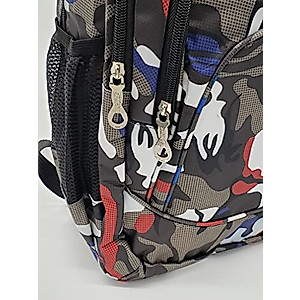 Synergy Shipping Solutions Universal/Unisex Fashionable Backpack - Colorful Multi Cam Design - Lightweight & Durable with Capacity to Hold Books, Laptops, Sports & Outdoor Items, Large Capacity