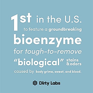 Dirty Labs | Scent Free | Bio Enzyme Laundry Booster | 48 Loads (1 lb) | Hyper Concentrated | High Efficiency & Standard Machine Washer | Nontoxic, Biodegradable | Stain & Odor Removal Enzyme Boosters