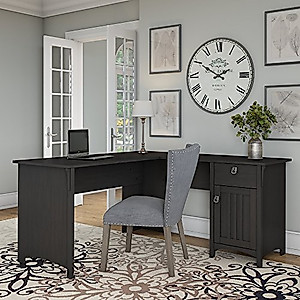 Bush Furniture Salinas Home Office Desk, Vintage Black, 60W