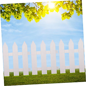 IFANLANDOR 5 Sets The Fence Fencing for Yard Privacy Screen Outdoor Garden Fencing Landscape Fence Landscape Border Picket Fence Garden Patio Fence Panel Christmas Small Fence White Plastic