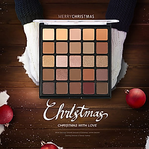 Vodisa Nude Neutral Eyeshadow Palette, Matte and Shimmer Eye Shadows Long Lasting Blendable Eyeshadow with Makeup Brushes Set Warm Brown Waterproof High Pigment Powder Pallet 25B