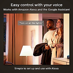 Philips Hue White LED Smart Candle, Bluetooth & Zigbee Compatible (Hue Hub Optional), Works with Alexa & Google Assistant – A Certified for Humans Device, 2 Bulbs