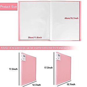 Huacan Diamond Painting Storage Book 30 Pages Portfolio Presentations Folder for 30x40cm painting