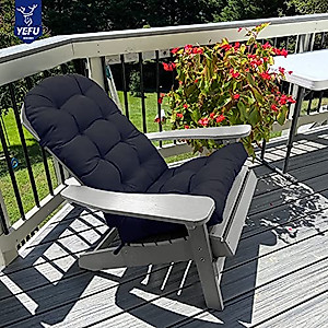 YEFU Adirondack Chair Cushion, Rocking Chair Cushions High Back, Thickened Patio Chair Pad for Indoor and Outdoor, 49x20x5 Inch, Navy