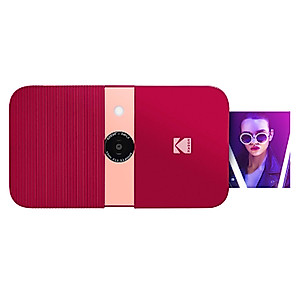 KODAK Smile Instant Print Digital Camera (Red) Scrapbook Kit with Soft Case