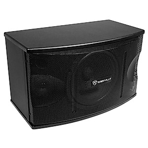 Pair Rockville KPS10 10" 3-Way 1200 Watt MDF Karaoke/Pro Speakers+Tripod Stands