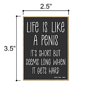 Honey Dew Gifts, Life is Like a Penis, 2.5 Inches by 3.5 Inches, Locker Decorations, Refrigerator Magnets, Fridge Magnets, Decorative Magnets, Funny Magnets, Magnets Fridge, Inappropriate Gifts