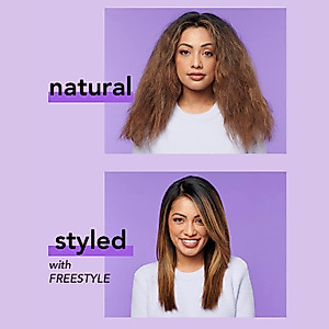 InStyler Freestyle 1” Ionic Ceramic Styler Round Hair Brush - Straighten, Wave or Curl Hair with Ionic Tip Barrel & Ceramic Heated Bristles - Helps Reduce Frizz for Easy Styling