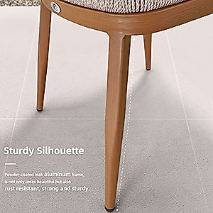 PURPLE LEAF 9 Pieces Dining Set Patio Metal Rectangular Table and Wicker Rattan Chairs for Outside Porch Garden Kitchen Modern Outdoor Furniture Sets