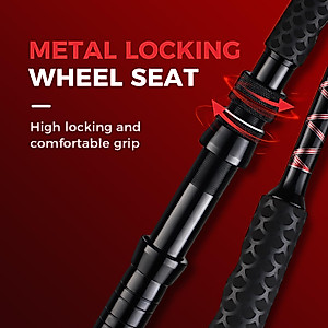 FISHAPPY Bent Butt Trolling Rod Saltwater Offshore Heavy Roller Rod Big Game Conventional Boat Fishing Pole (6' - 80-150lbs - Bent Butt Ⅱ)