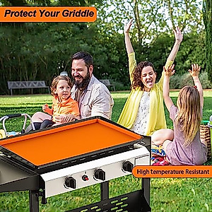 Griddle Mat for Blackstone Grill 36", 28",22", Reusable Food Grade Silicone Griddle Cover for Blackstone, All Season Outdoor BBQ Grill Mat Protector(36 Inch)