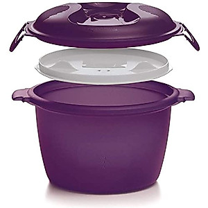 Tupperware Microwave Rice Cooker Purple Large 3L or 12 cup