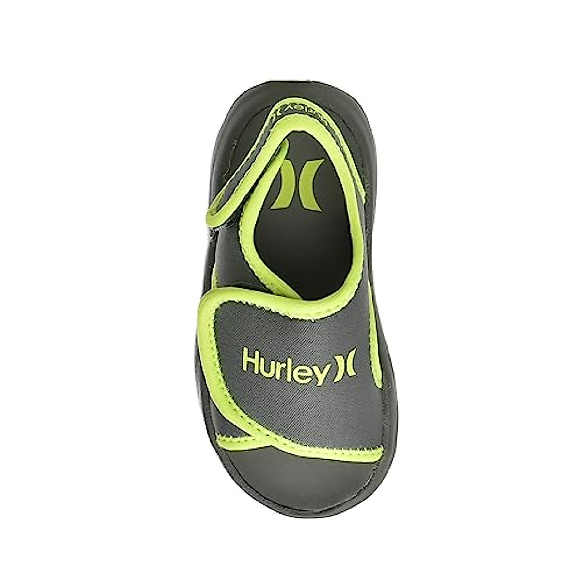Hurley Maddy Kids' Sandals - Lightweight and Breathable Open-Toe Shoes for Boys and Girls, Perfect for Beach, Pool, and Outdoor Adventures, with Non-Slip Sole and Adjustable Straps for Comfortable and Secure Fit (GREY/NEON, us_footwear_size_system, toddle
