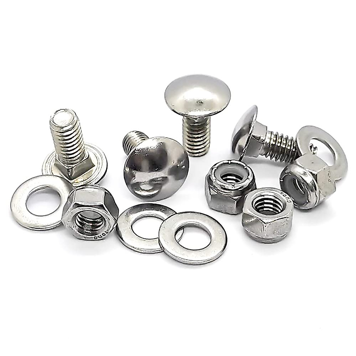 4PK 710-0451 712-04063 Replacement Skid Shoe Bolts Carriage Bolts Nuts and Washers Kit kit for Cub Cadet MTD Snow Blower Skid Shoes 784-5580 712-04063 736-0242 (5/16-18)-3/4"