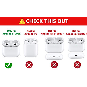(3Pack) Case for Airpods 3rd Generation, BGAANM Silicone Airpods 3 Case Protective Cover with Cute Funny Skin Design, with Keychain (Nutella+Bubba+G)
