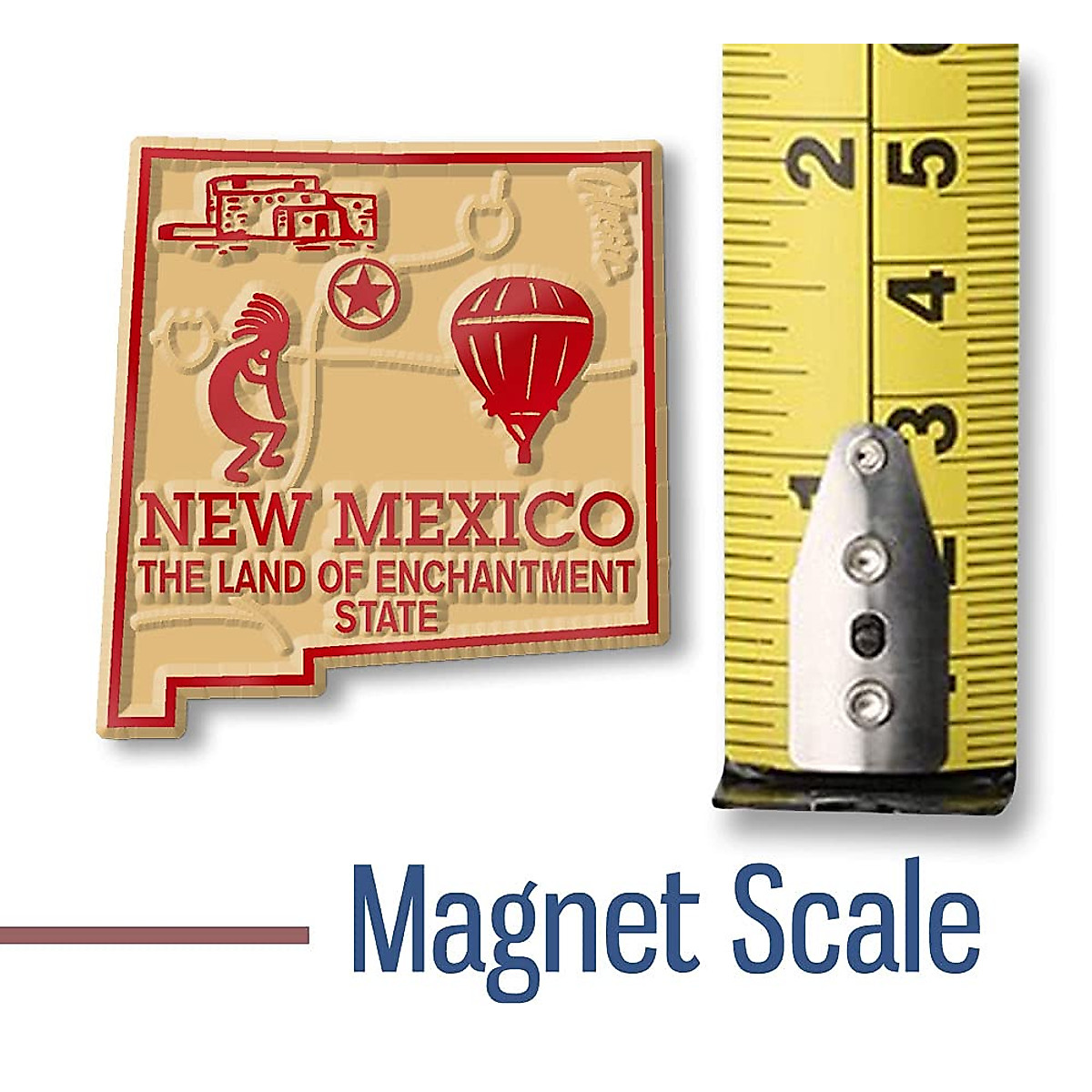 New Mexico Small State Magnet by Classic Magnets, 1.7" x 1.8", Collectible Souvenirs Made in The USA