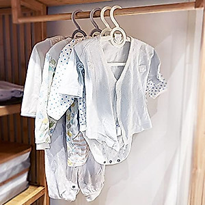 Baby Clothes Hangers, Adjustable Clothes Hangers for Infant and Baby- 10packs,, White