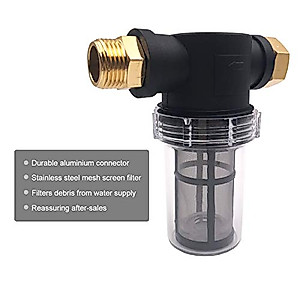 HuaYao 2Pack Sediment Filter Attachment for Garden Hoses and Pressure Washers 3/4" 100 Mesh Screen