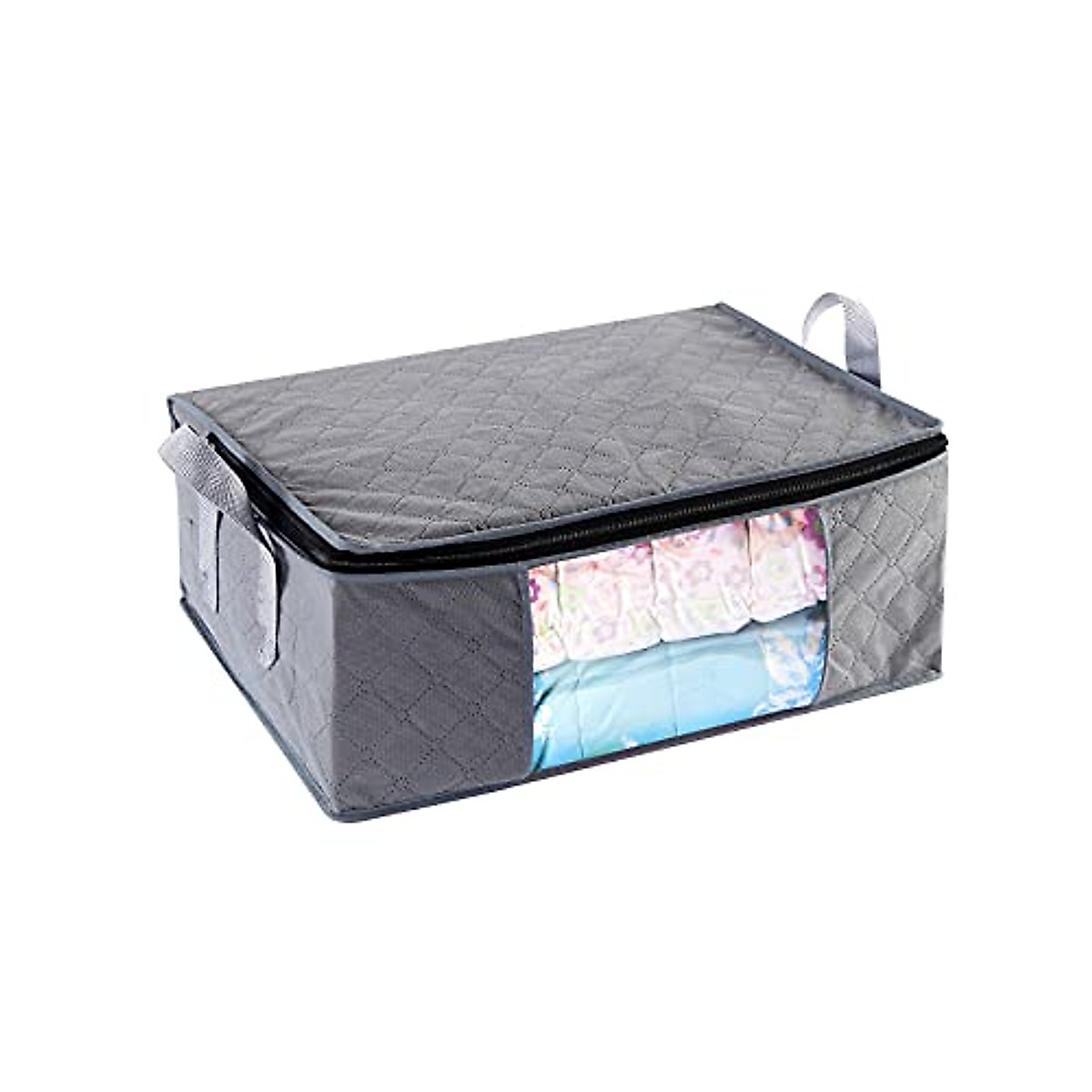 ABO Gear G01 Bins Bags Closet Organizers Sweater Clothes Storage Containers, 3pc Pack, Gray, 3 Count