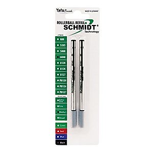 SCHMIDT 6040 Fineliner with Spring Loaded Refill 1.0mm, Point Black, 2 Pack Blister (SC58117)