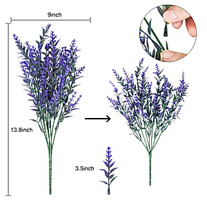 8 Pcs Faux Pampas Grass Decor 38''/97cm Tall Artificial Large Pompas Grass Pompous Floral Fluffy Fake Plants Floor Vase Filler for Kitchen Home Boho Decorations, Purple