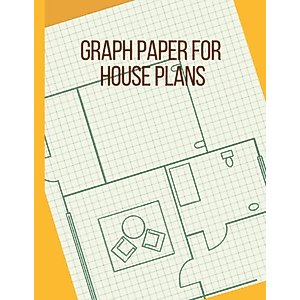 Graph Paper For House Plans: Perfect Graph Paper Composition Notebook For Architects, Designers, Engineers, Drawing, Quad Ruled 4x4 squares per inch ,120 High-Quality, ideal size 8.5 "x 11"