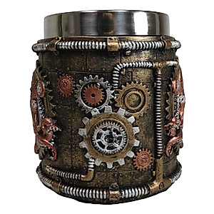 Ebros Brazen Steampunk Kraken Octopus Cyborg With Sculpted Robotic Gearwork Valves And Pipelines Beverage Drinkware Serveware Decorative Accent (Drinking Mug Cup)