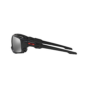 Oakley Men's OO9329 Ballistic Shocktube Rectangular Sunglasses, Matte Black/Black Iridium, 61 mm