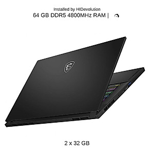 HIDevolution [2023] MSI Stealth GS66 12UGS 15.6" QHD 240Hz, 1.8 GHz i9-12900H, RTX 3070 Ti, 64 GB 4800MHz RAM, 16 TB PCIe SSD, Windows 11 Pro
