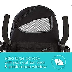 Summer 3Dlite+ Convenience Stroller, Matte Black – Lightweight Umbrella Stroller with Oversized Canopy, Extra-Large Storage and Compact Fold