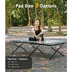 Willpo CertiPUR-US Foam Camping Mattress, Travel Cot Mattress Pad Portable Roll Up Sleeping Mattress Mats Guest Floor Bed for Camping Cot w/Removable Waterproof Velboa Cover & Travel Bag