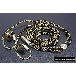 Youkamoo 2.5mm Balanced 8 Core Silver Plated Braided Earphone Replacement Upgrade Cable Silver Plated Wire Earphone Cable for SE215 SE425 UE900s TIN T2 T3 BGVP (MMCX)