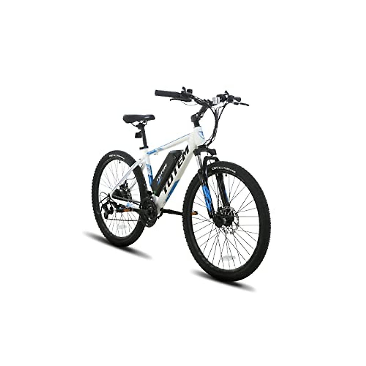 VELOFORT Victor Electric Bike for Adults 26”, Ebike with 350W Motor Up to 20MPH, 3A Fast Charge 36V 10.4Ah Removable Battery, Electric Mountain Bike with Shimano 21 Speed Gears White