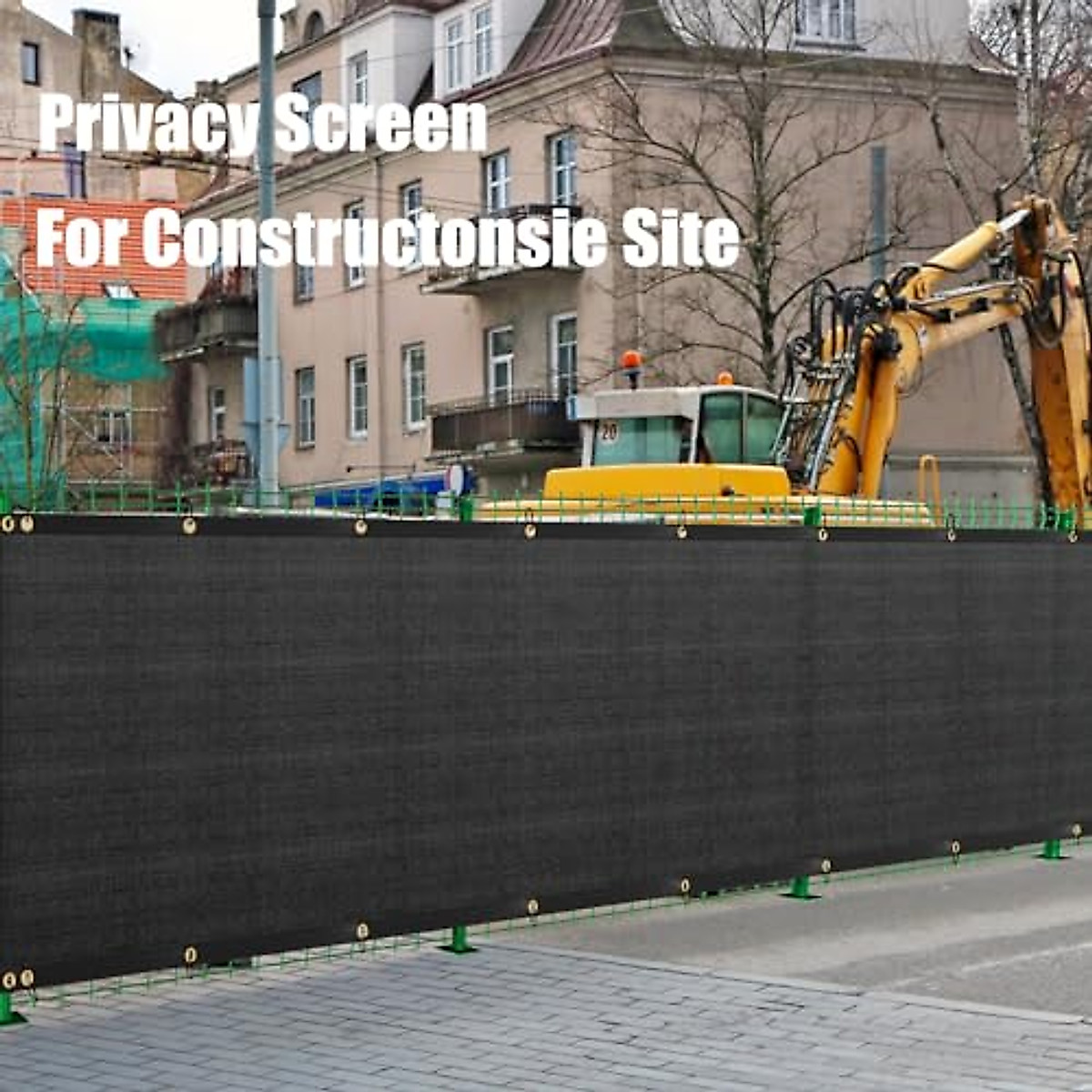 Cliselda 8ft x 50ft Privacy Fence Screen, Black Fence Covering Privacy with Grommets, Heavy Duty Fencing Mesh Shade Net Cover for Outdoor Yard Wall Garden Backyard Commercial Residential