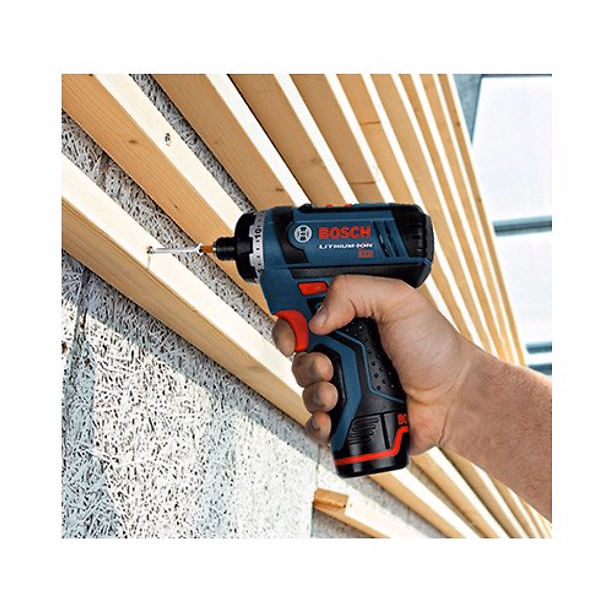 Bosch PS21-2A-RT 12V Max Lithium-Ion 1/4 in. Cordless Pocket Driver Kit (2 Ah) (Renewed)