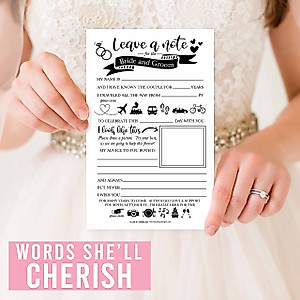Hadley Designs 25 Wedding Advice Cards for Bride and Groom For Wedding Card Boxes For Reception, Wedding Guest Book Alternative, Bridal Shower Games For Guests, Advice for the Bride Wedding Games